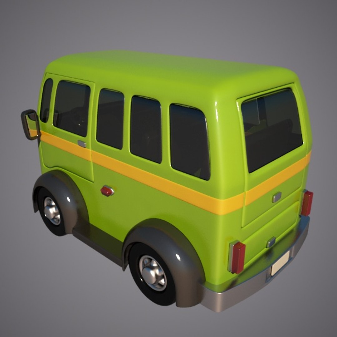 Cartoon Minibus Bus 3d Max
