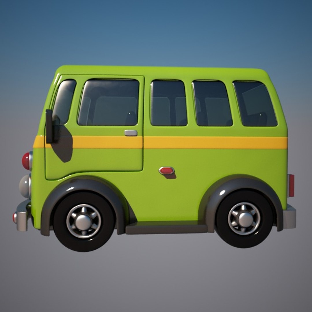 Cartoon Minibus Bus 3d Max