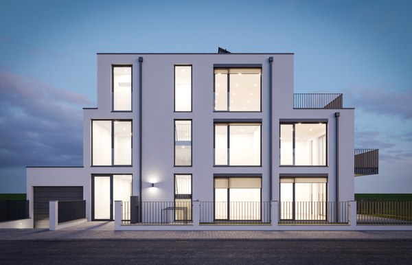 3D Modern Apartment Building - TurboSquid 1984690
