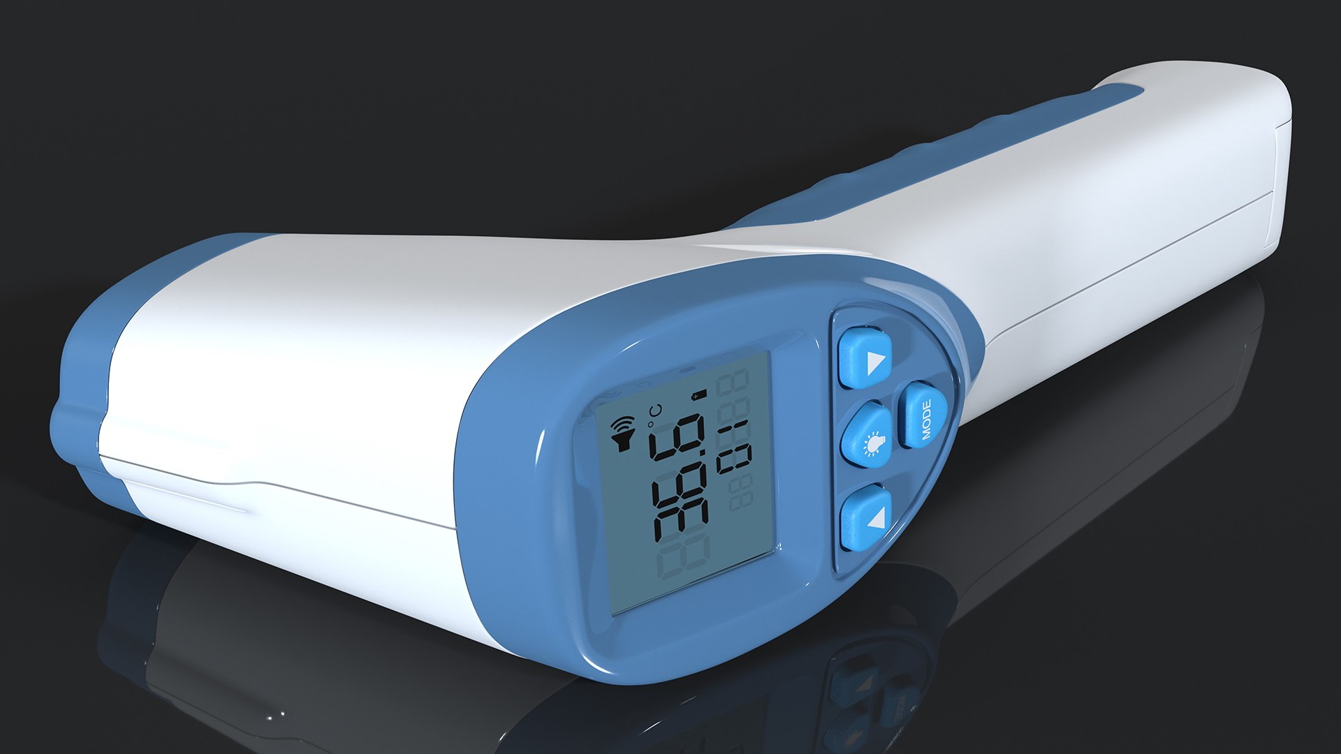 3D Infrared Forehead Thermometer Gun Model - TurboSquid 1567856