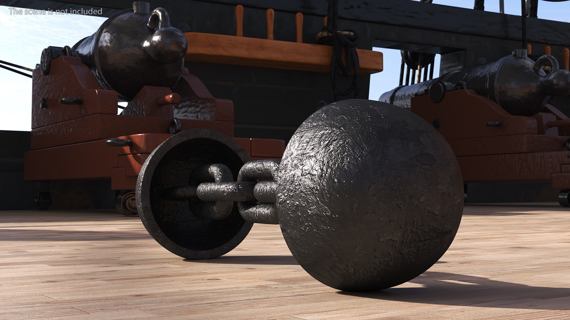 French Chain Shot Cannon Projectile 3D - TurboSquid 2181318