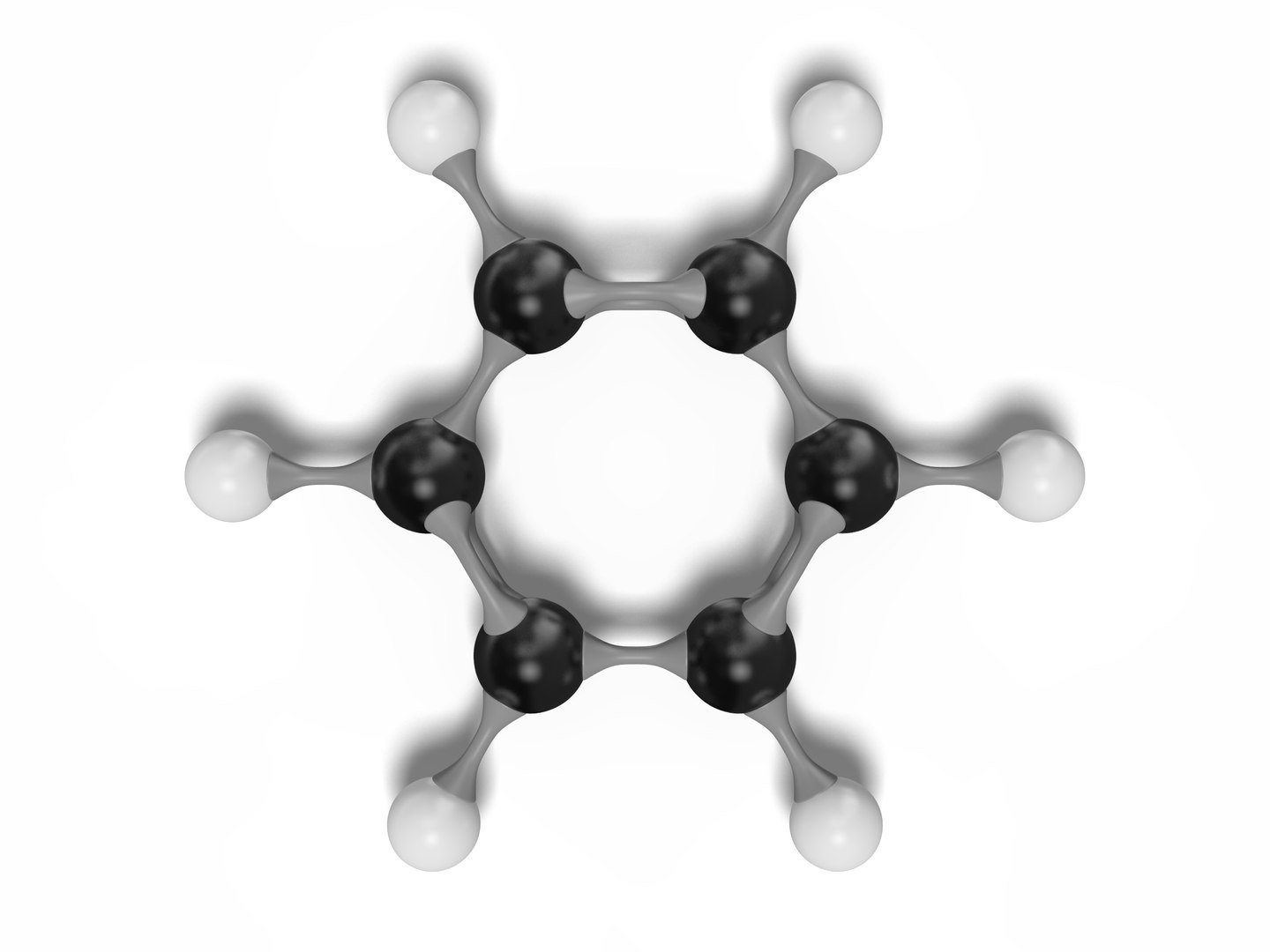 Benzene Molecule C6h6 Modeled Model - TurboSquid 1539663