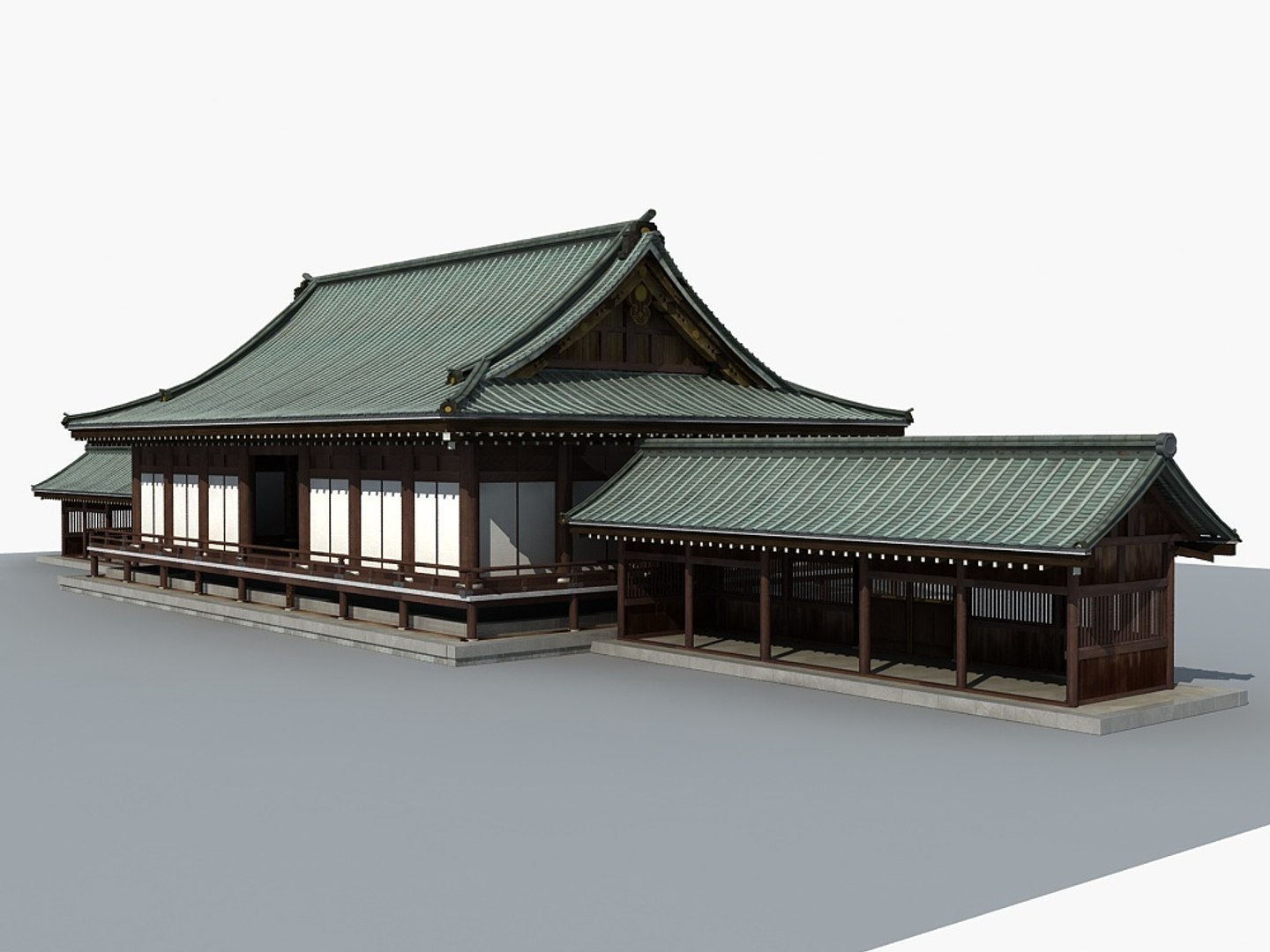 3D Japanese Temple Model - TurboSquid 1344115