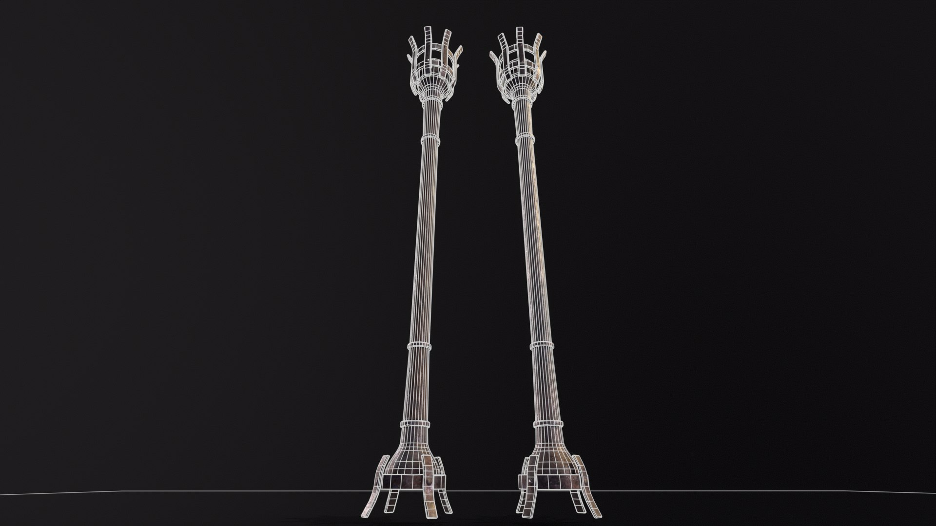 Medieval Standing Torch 3d Turbosquid 2198281