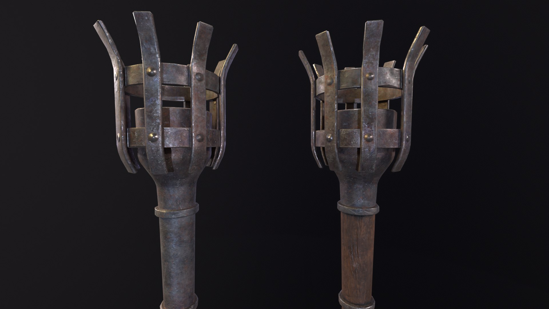 Medieval Standing Torch 3D - TurboSquid 2198281