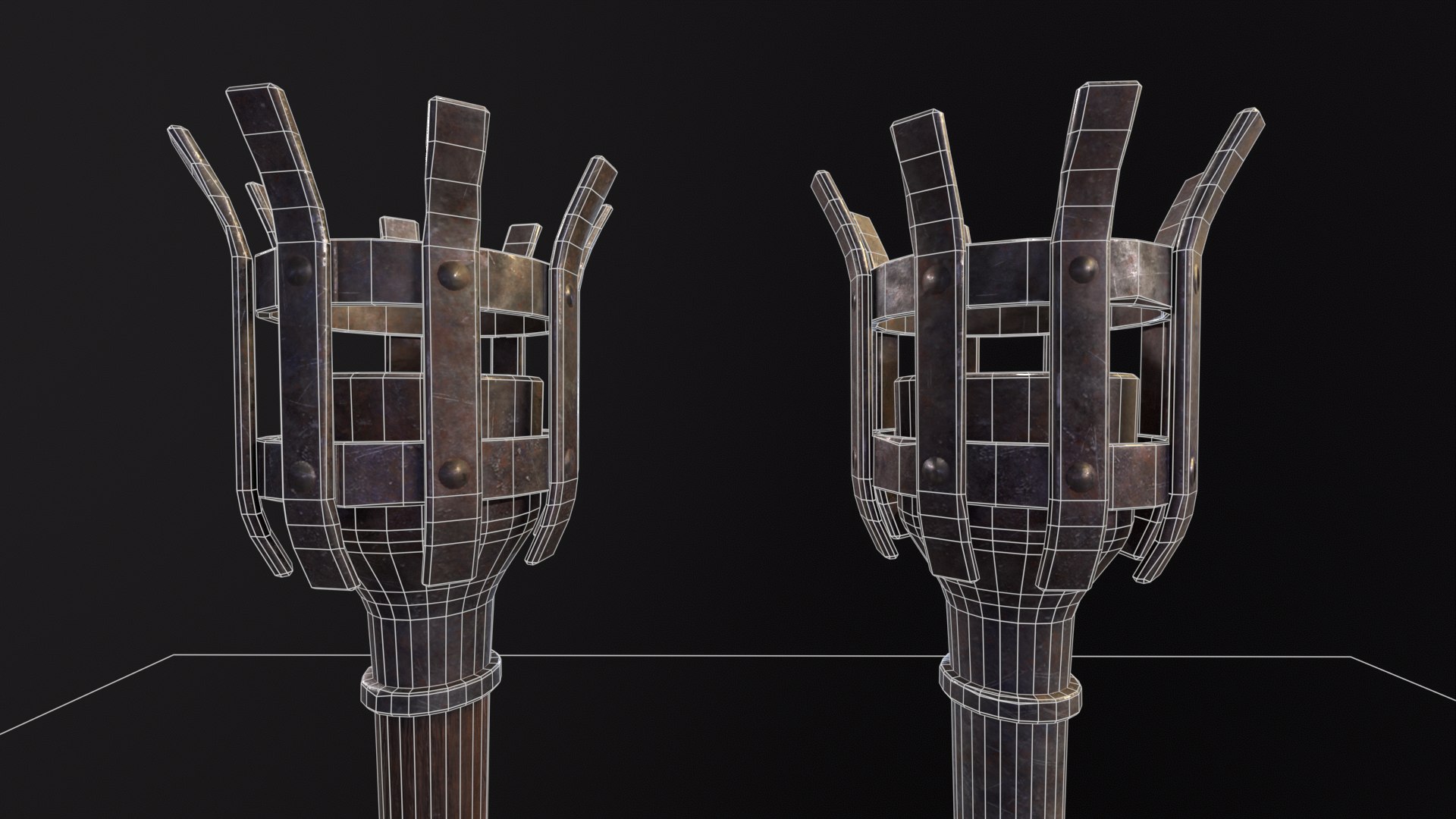 Medieval Standing Torch 3d Turbosquid 2198281
