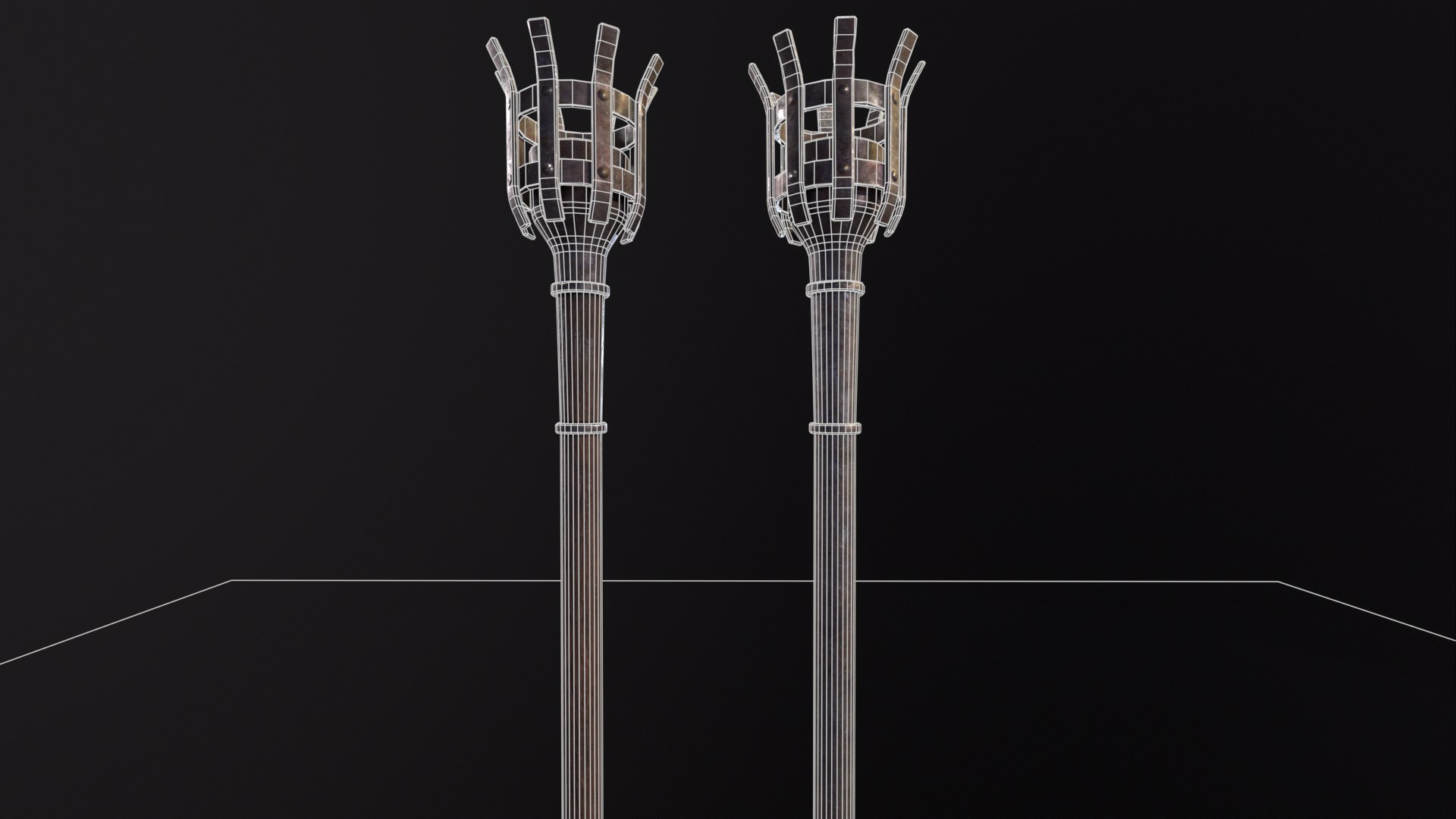 Medieval Standing Torch 3D - TurboSquid 2198281