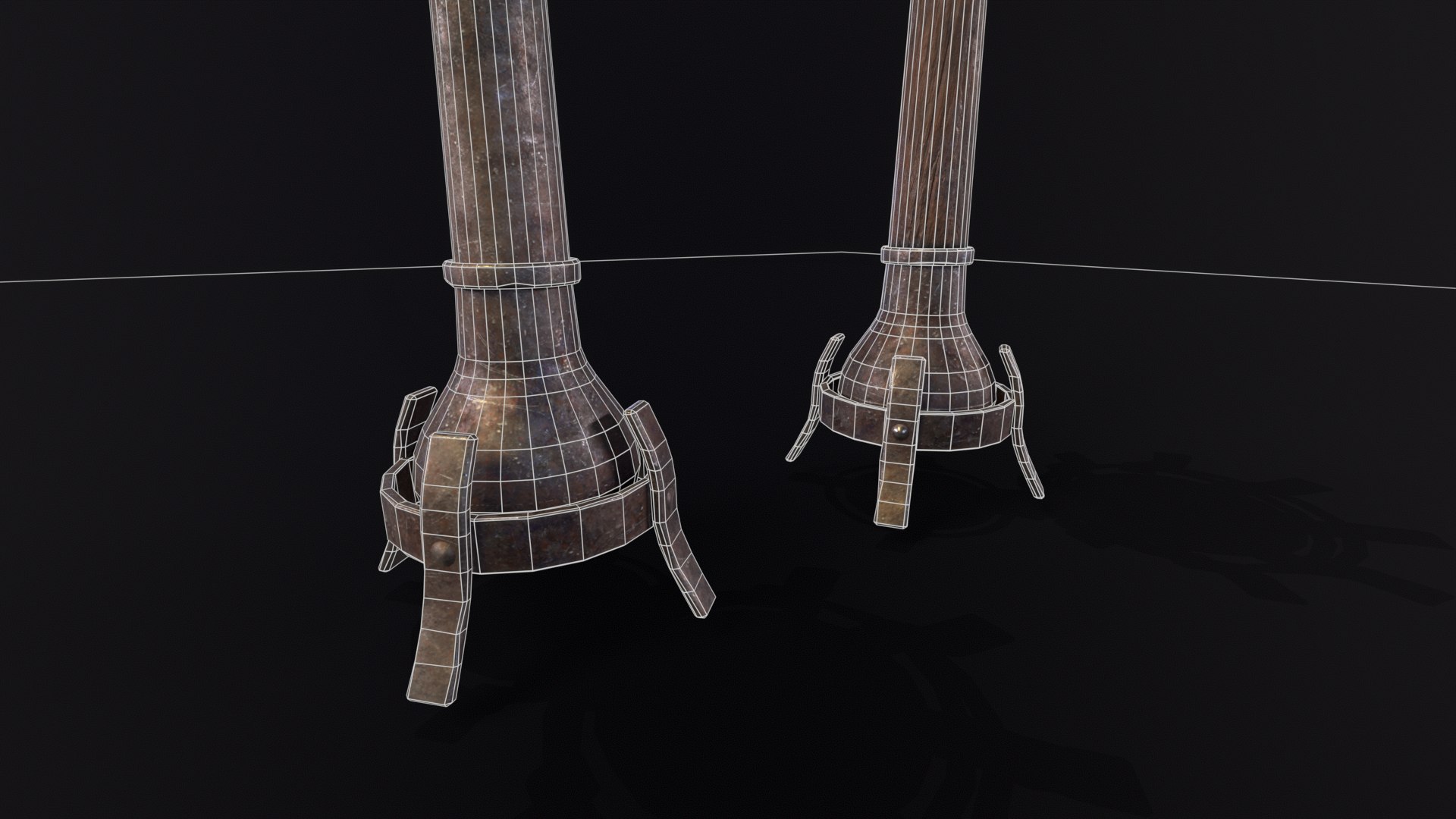 Medieval Standing Torch 3d Turbosquid 2198281