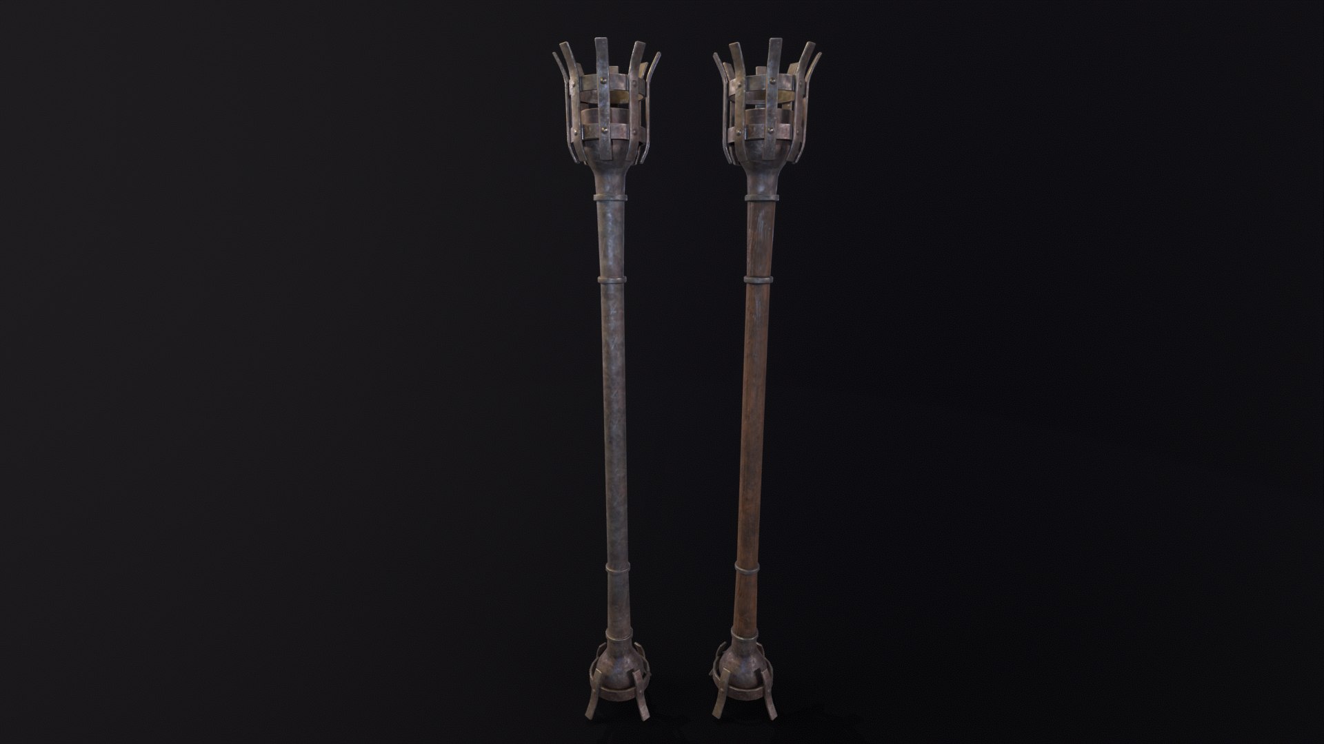 Medieval Standing Torch 3d Turbosquid 2198281