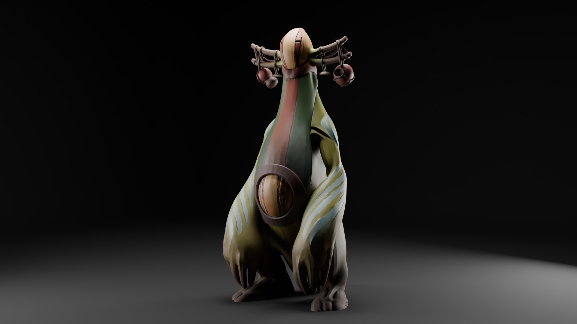 3D Model Ancient Jungle Sentinel Stylized Guardian Creature 3D Model ...