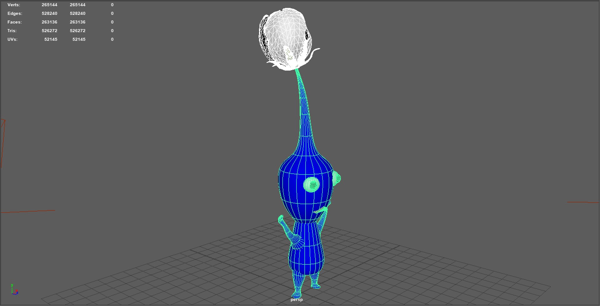 3D Blue Bud Pikmin Model - TurboSquid 1643821