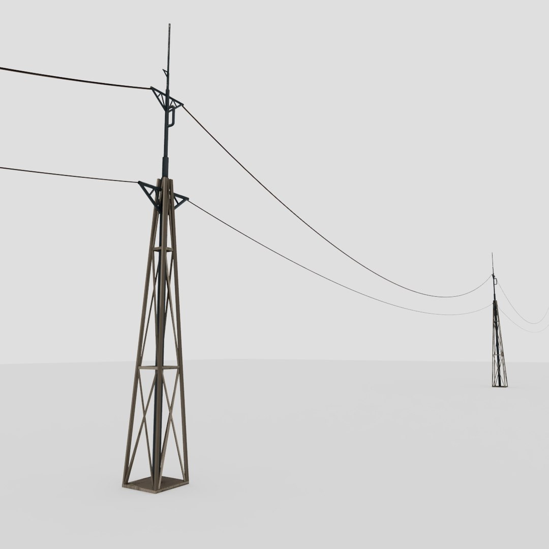 Transmission Power Lines 3D Model - TurboSquid 2345845