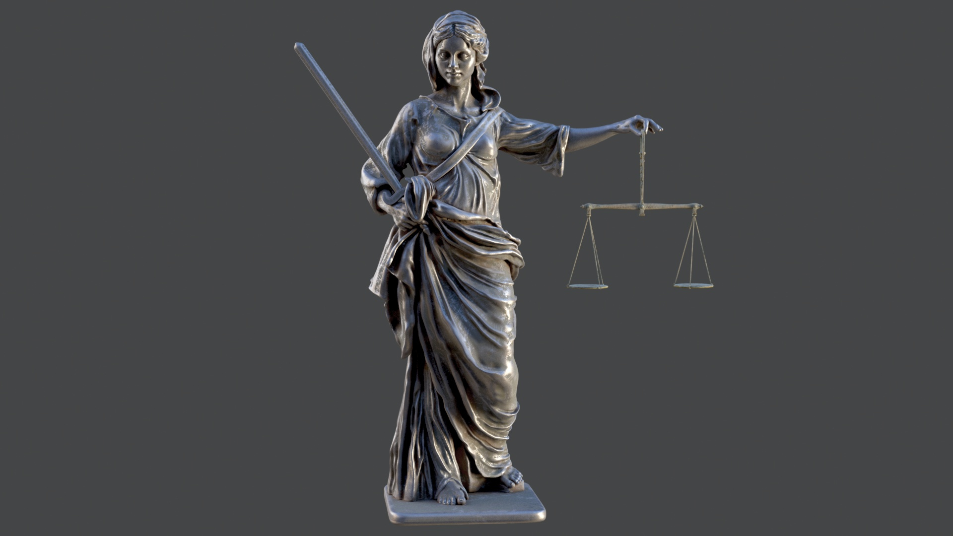 3D Justice Lady Statue Model - TurboSquid 1485613