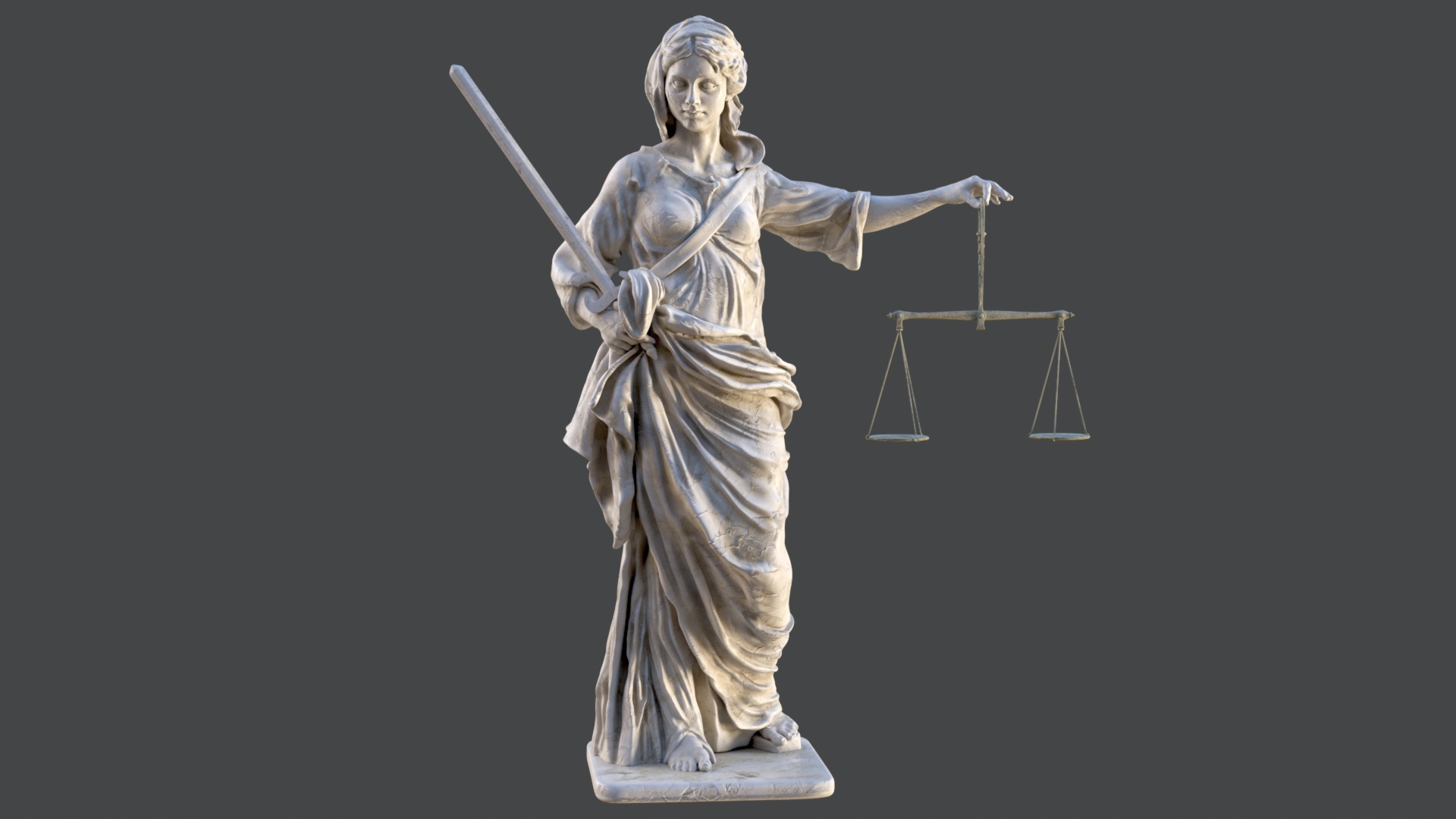 3D Justice Lady Statue Model - TurboSquid 1485613