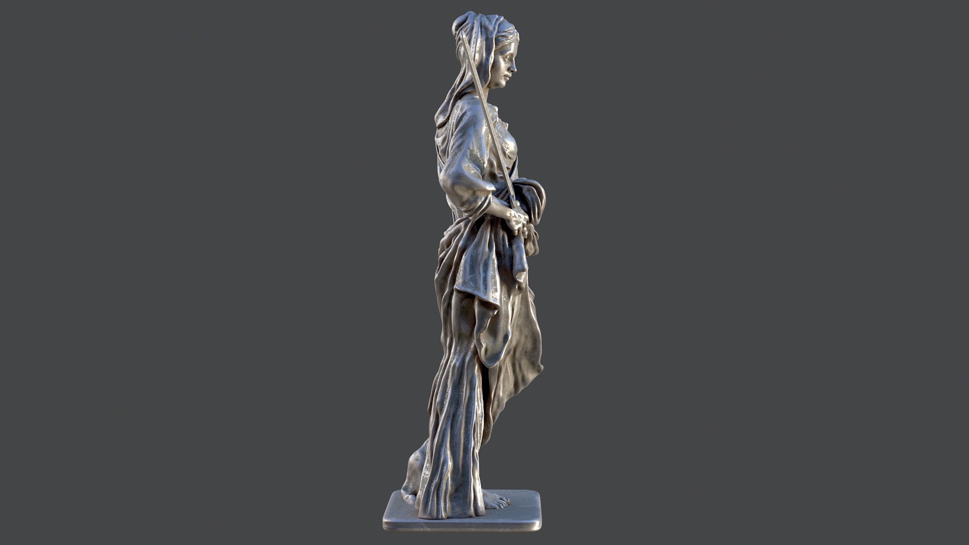 3D justice lady statue model - TurboSquid 1485613