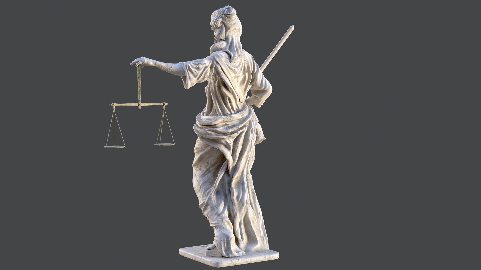 3D Justice Lady Statue Model - TurboSquid 1485613