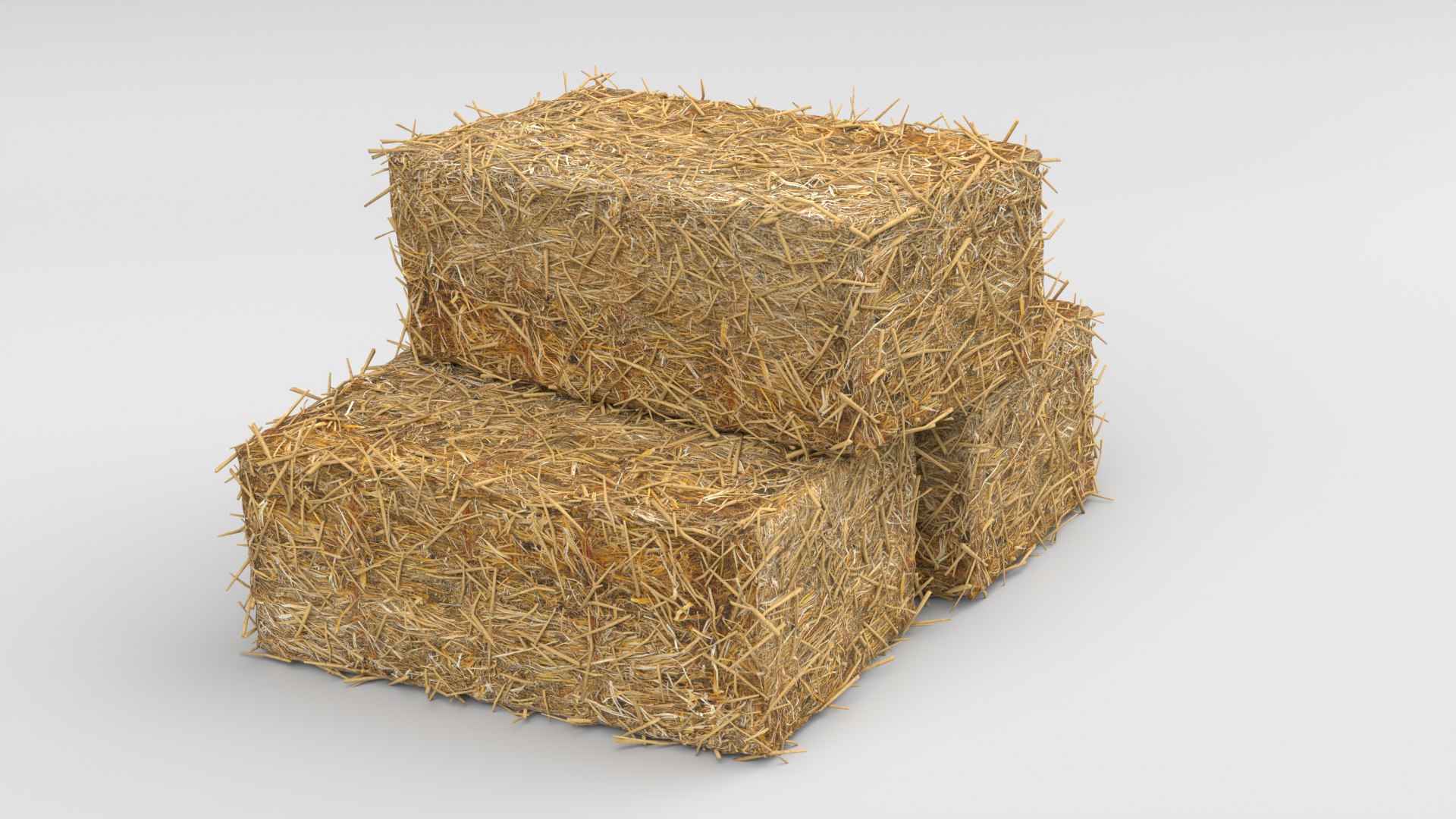 3D Hay Bale Stack - TurboSquid 2146183