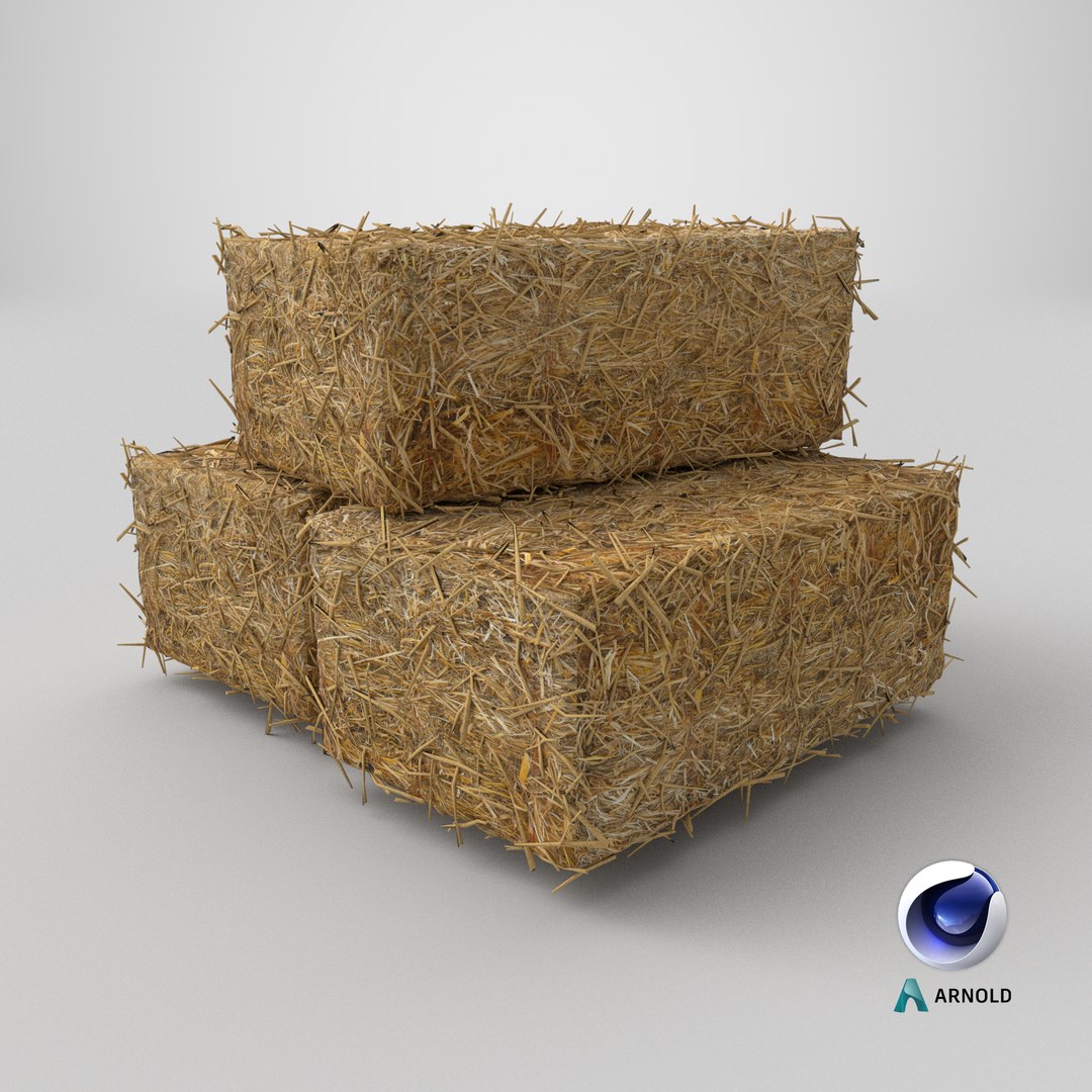 3D Hay Bale Stack - TurboSquid 2146183