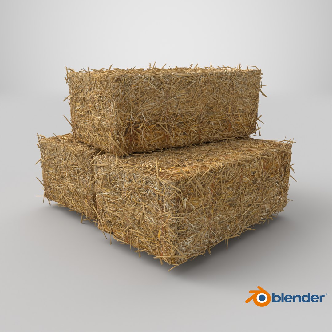 3D Hay Bale Stack - TurboSquid 2146183