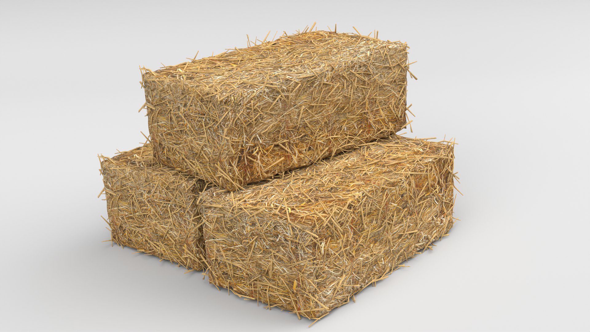 3D Hay Bale Stack - TurboSquid 2146183