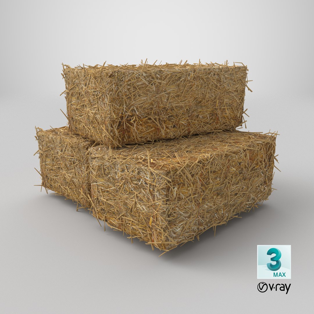 3D Hay Bale Stack - TurboSquid 2146183