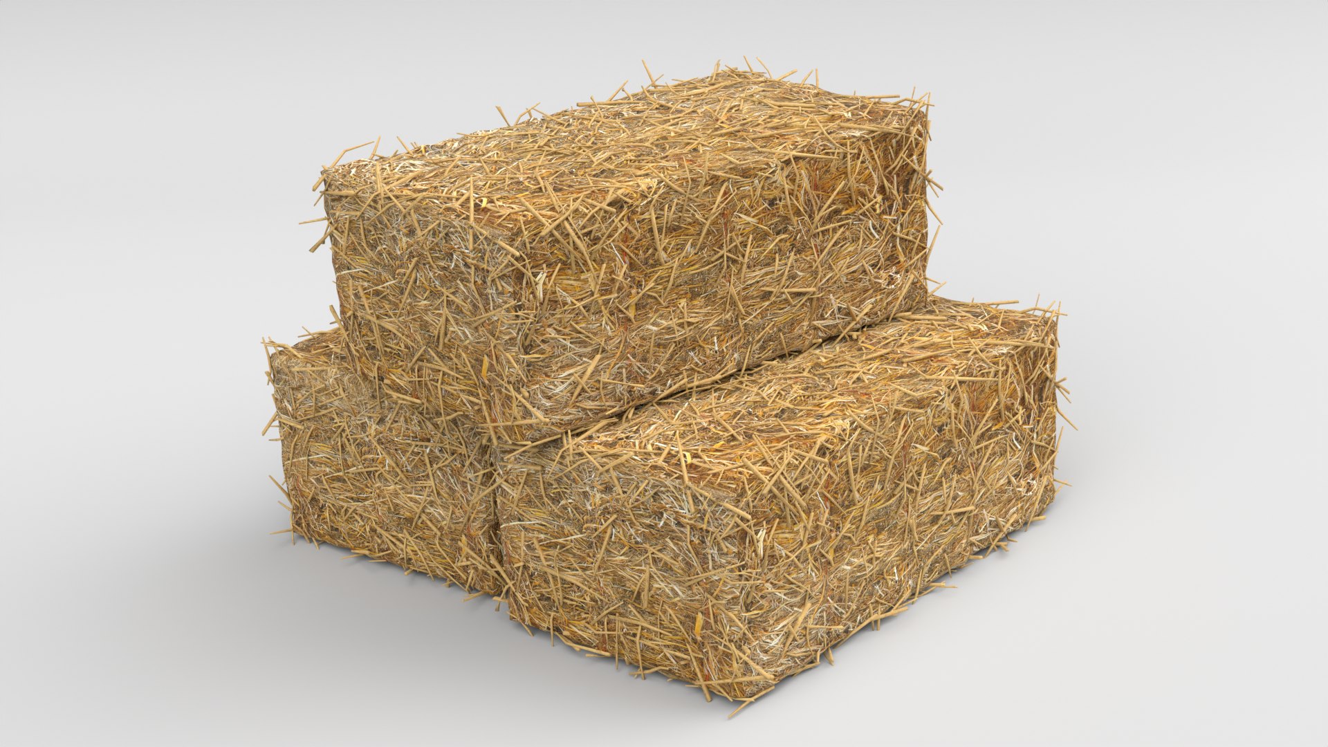 3D Hay Bale Stack - TurboSquid 2146183