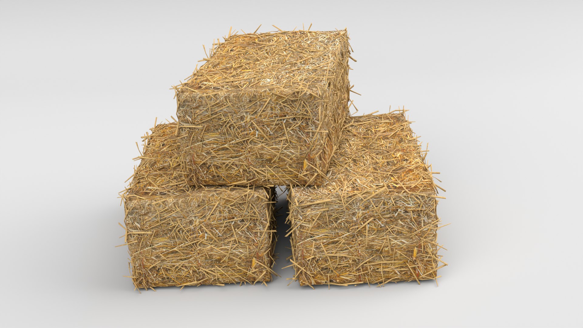 3D Hay Bale Stack - TurboSquid 2146183