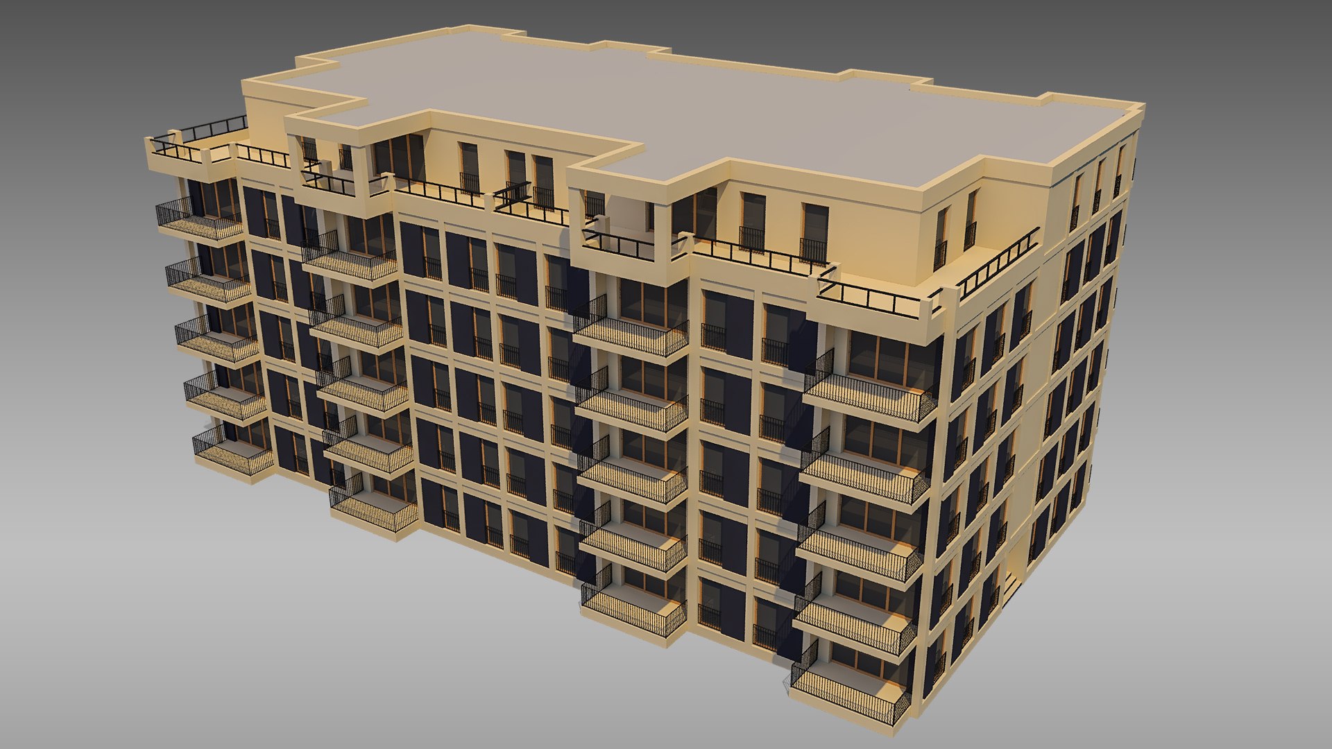 3D apartment building - TurboSquid 1712125
