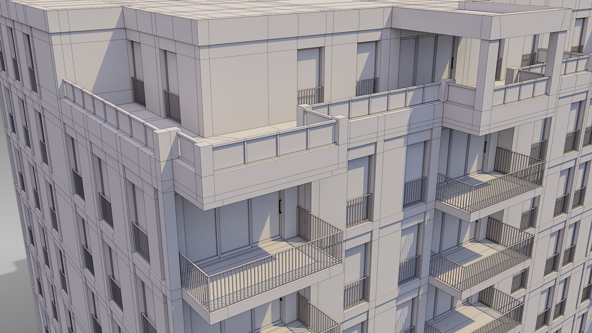 3D apartment building - TurboSquid 1712125