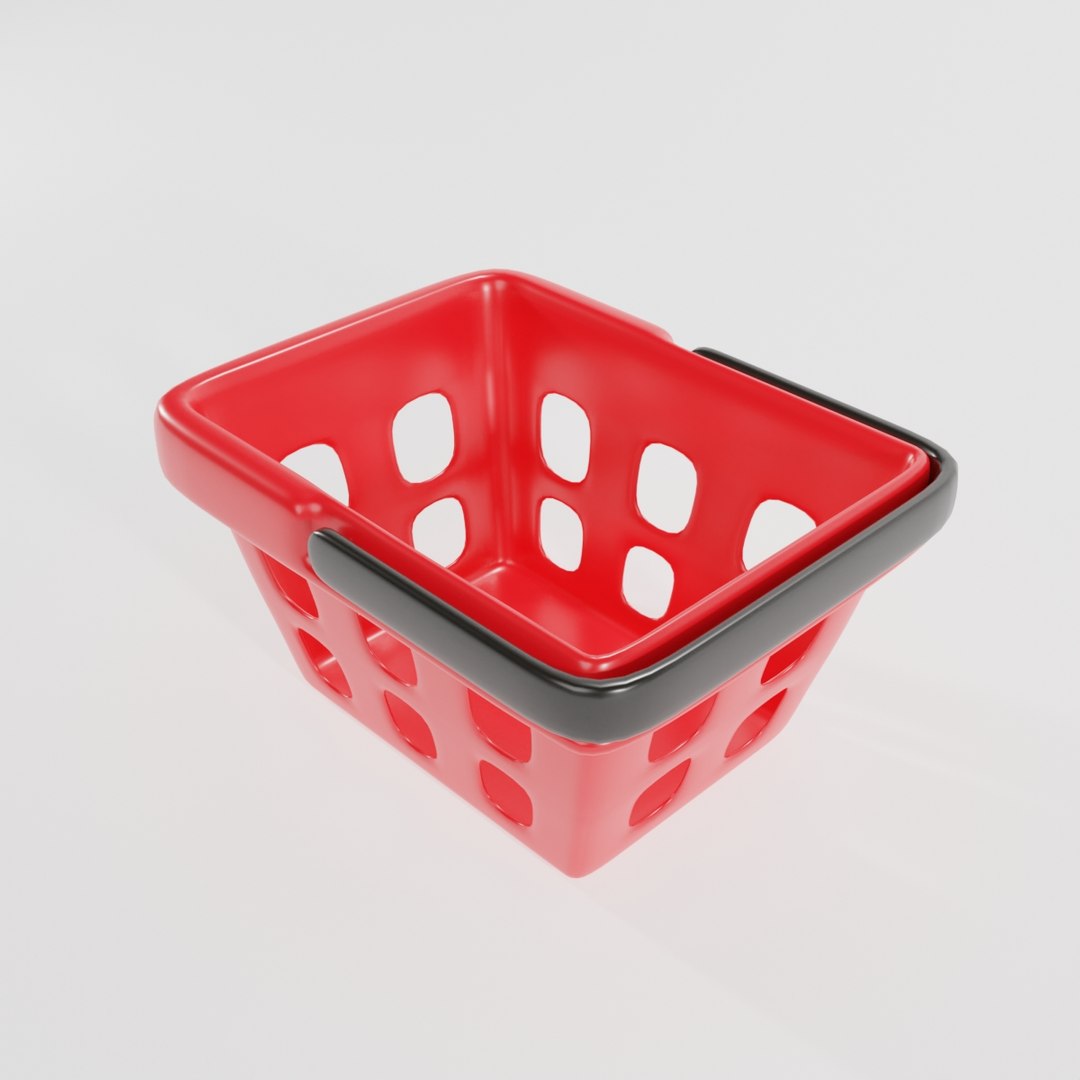 Red Basket 3D Model - TurboSquid 1873802