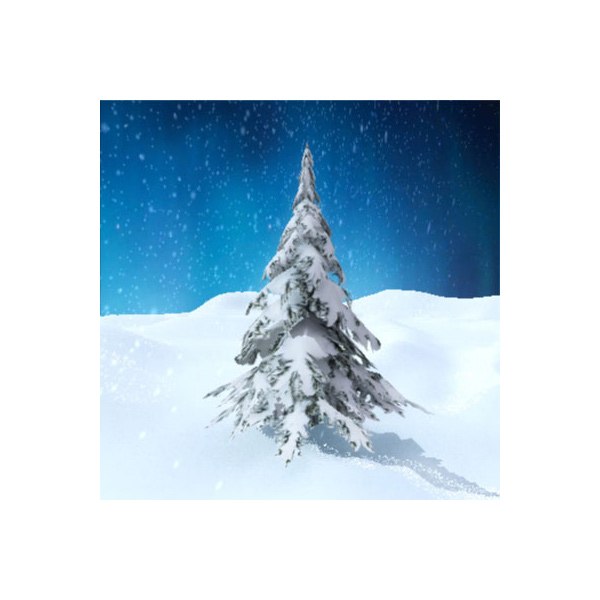 snow trees 3d model