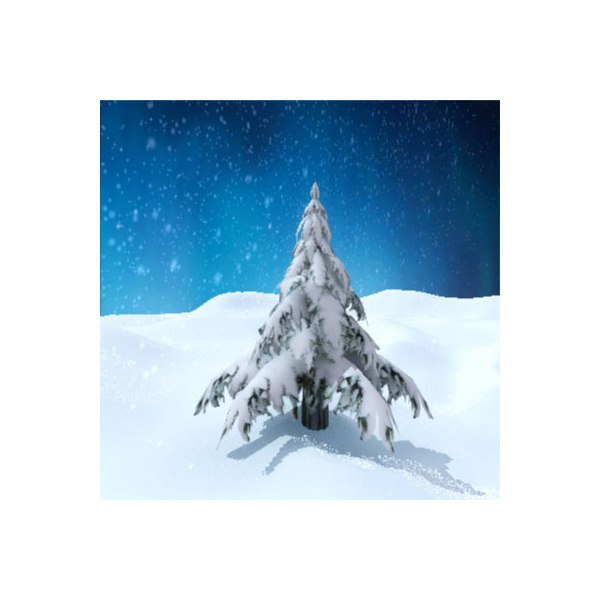 snow trees 3d model