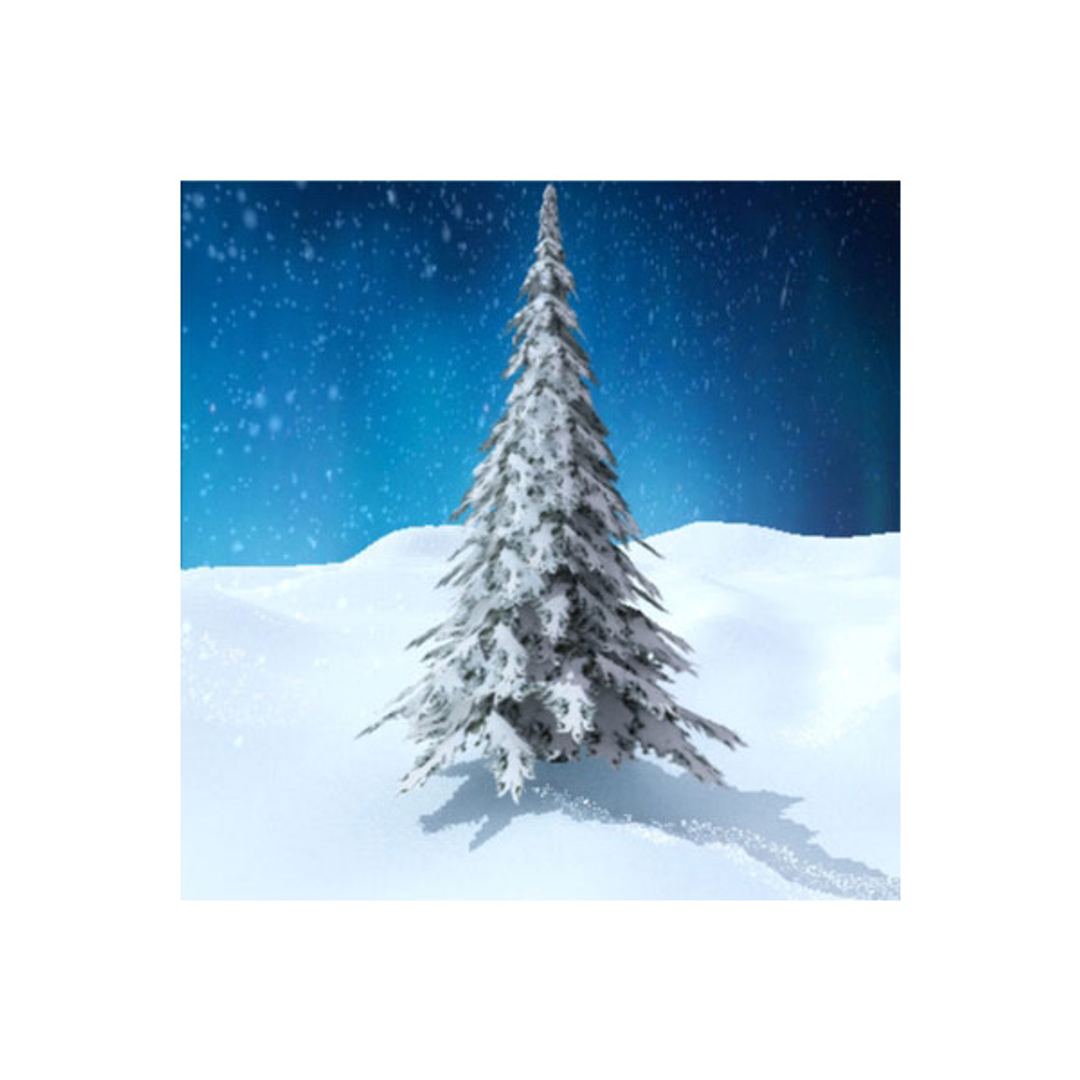 snow trees 3d model