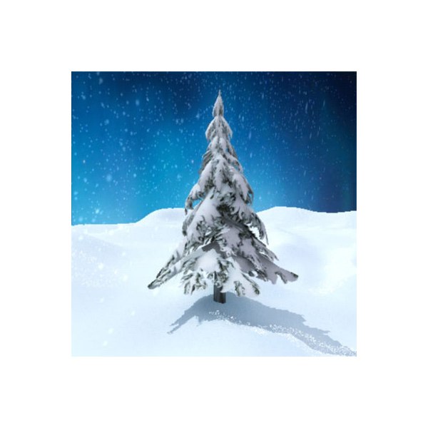 snow trees 3d model