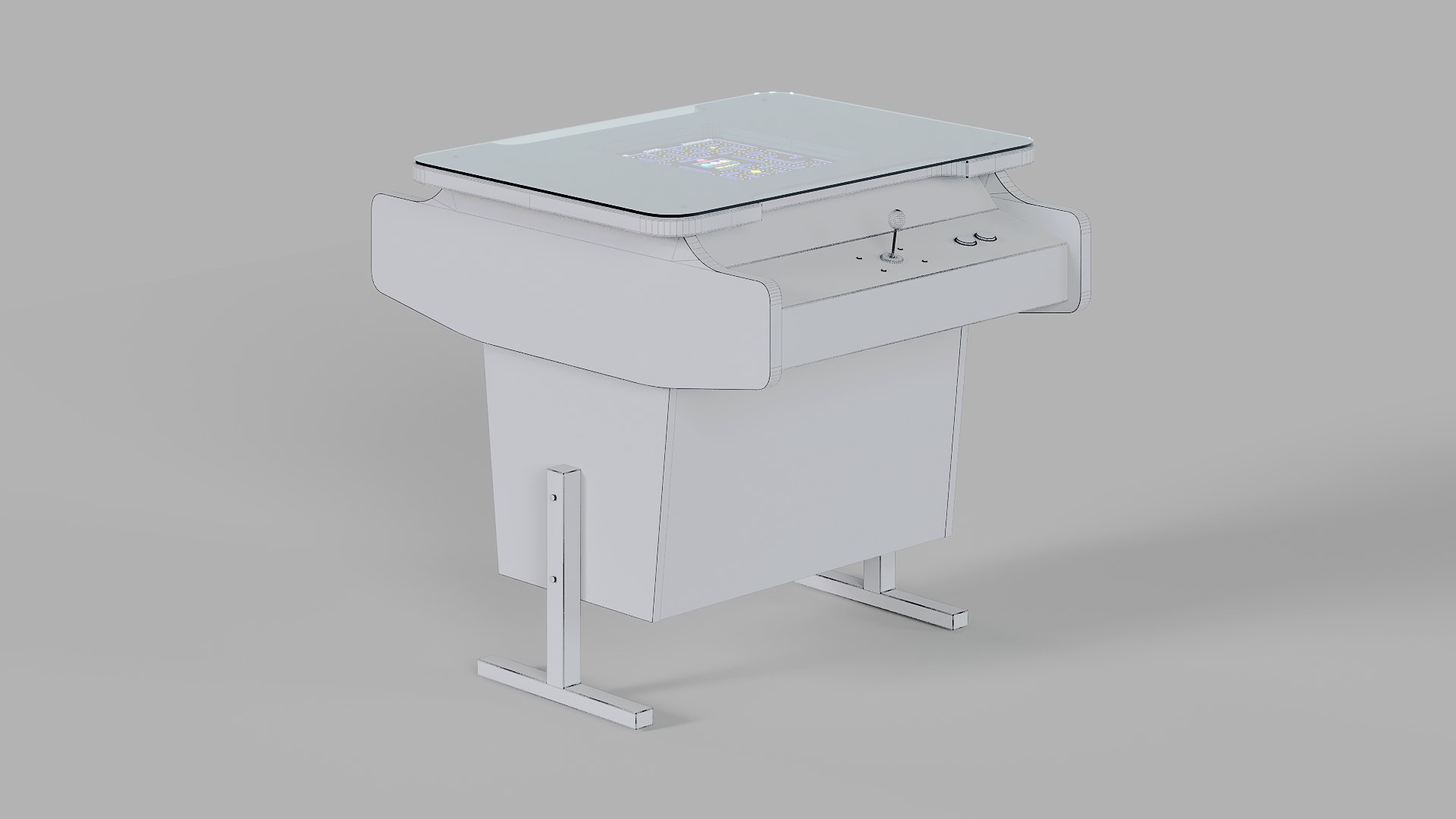 3D Arcade Game Retro Cocktail Table Machine Model - TurboSquid 2350154