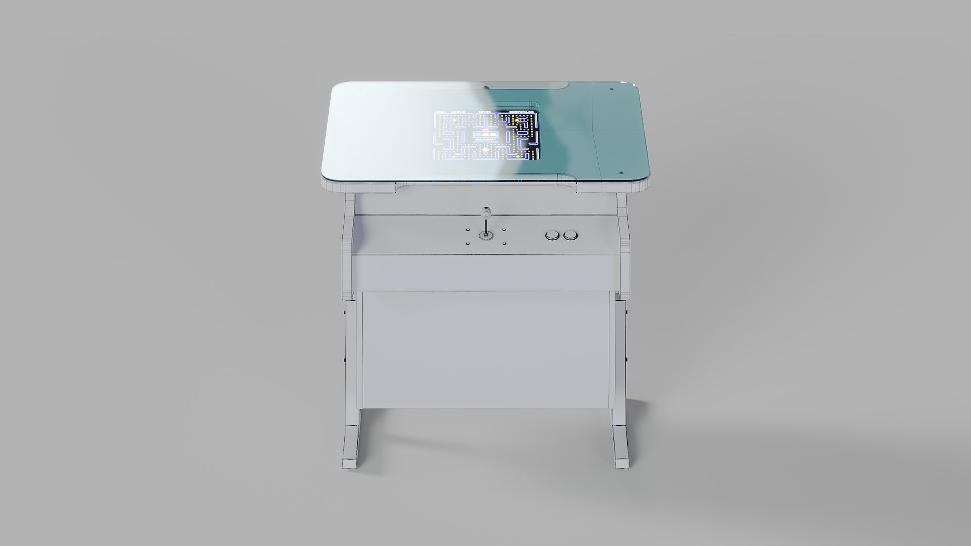 3D Arcade Game Retro Cocktail Table Machine Model - TurboSquid 2350154