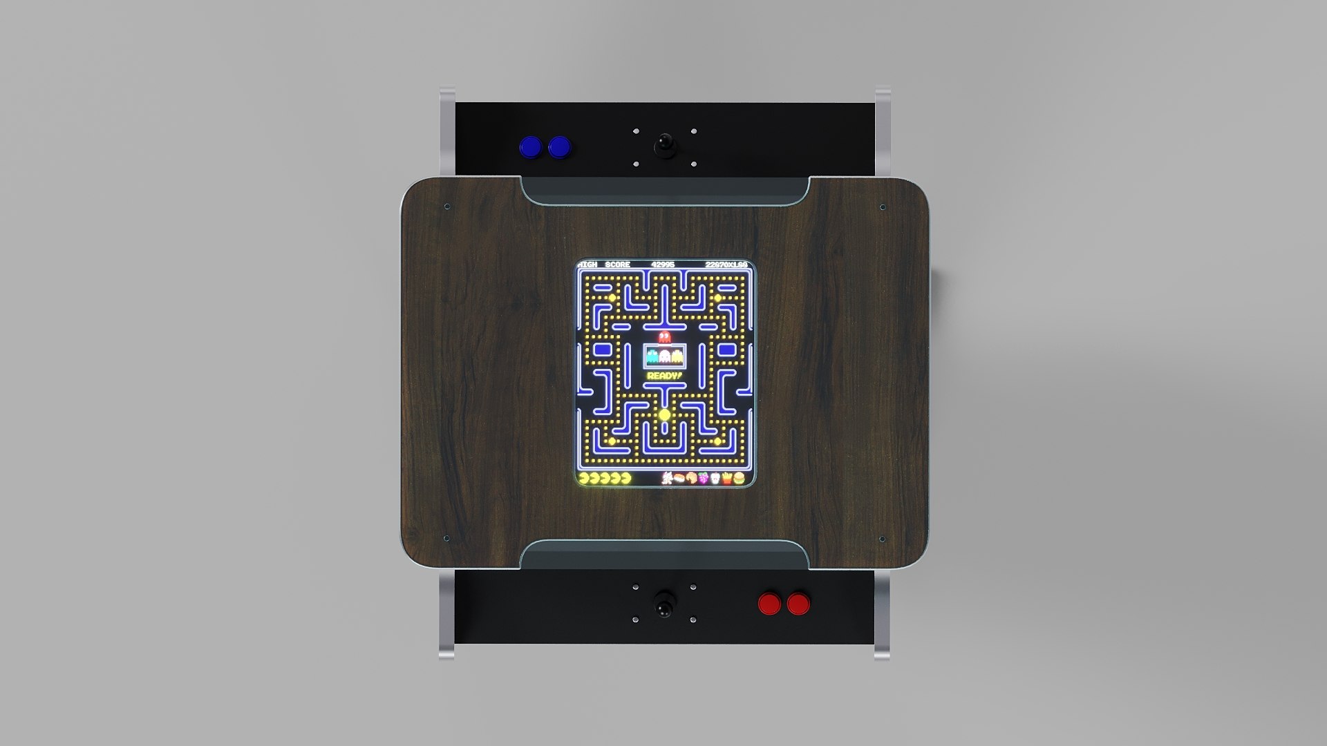 3D Arcade Game Retro Cocktail Table Machine Model - TurboSquid 2350154