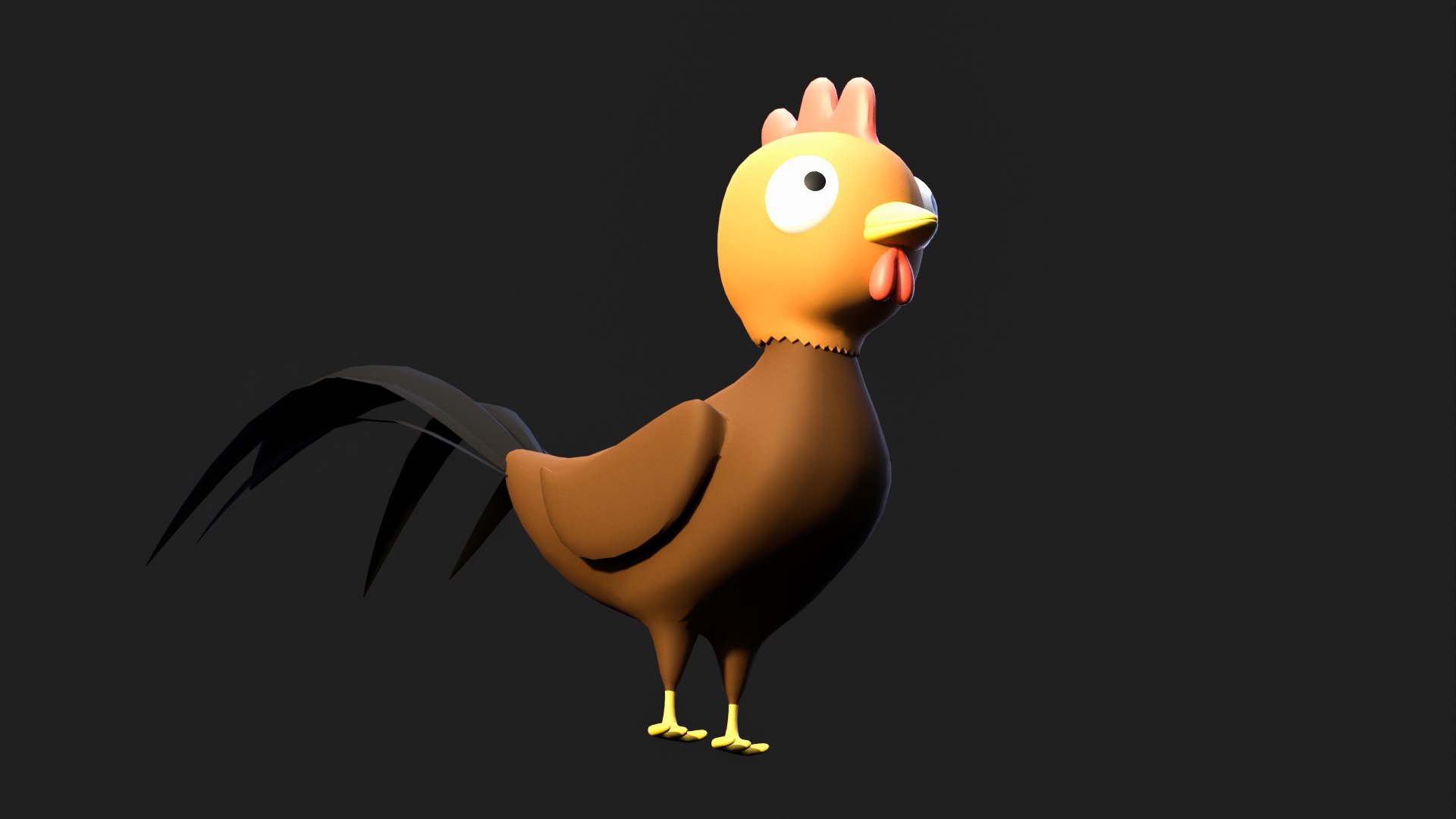 3D Cartoon Rooster Model - TurboSquid 1977184