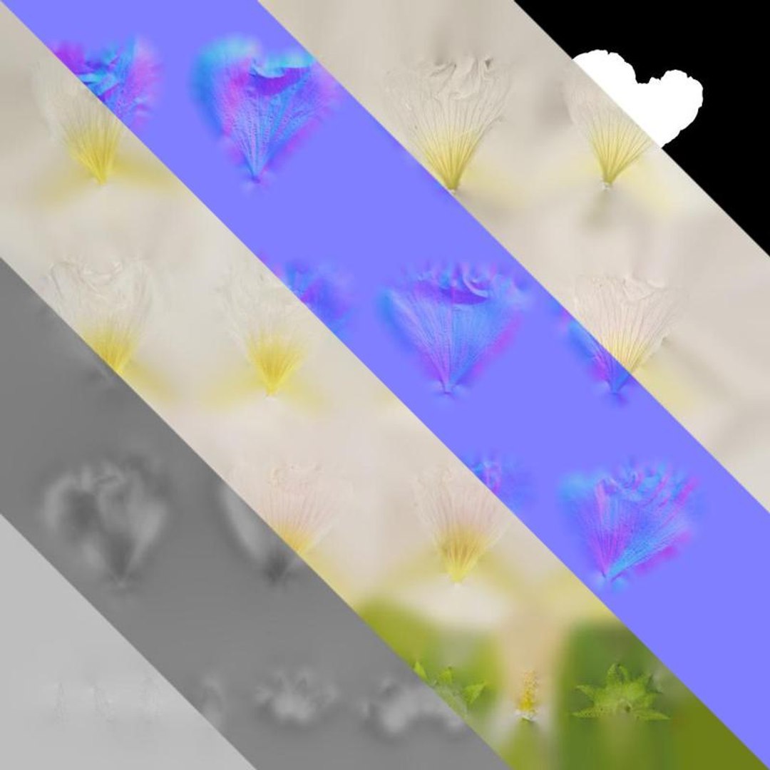 3D Model Anydrafts Alcea Rosea Flower 16 Textures - TurboSquid 2351993