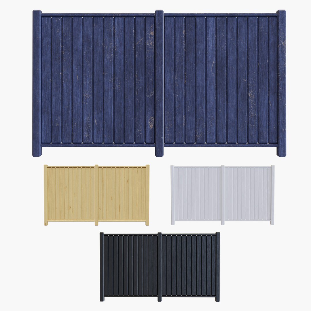 Wooden Fence 3D Model - TurboSquid 2203404