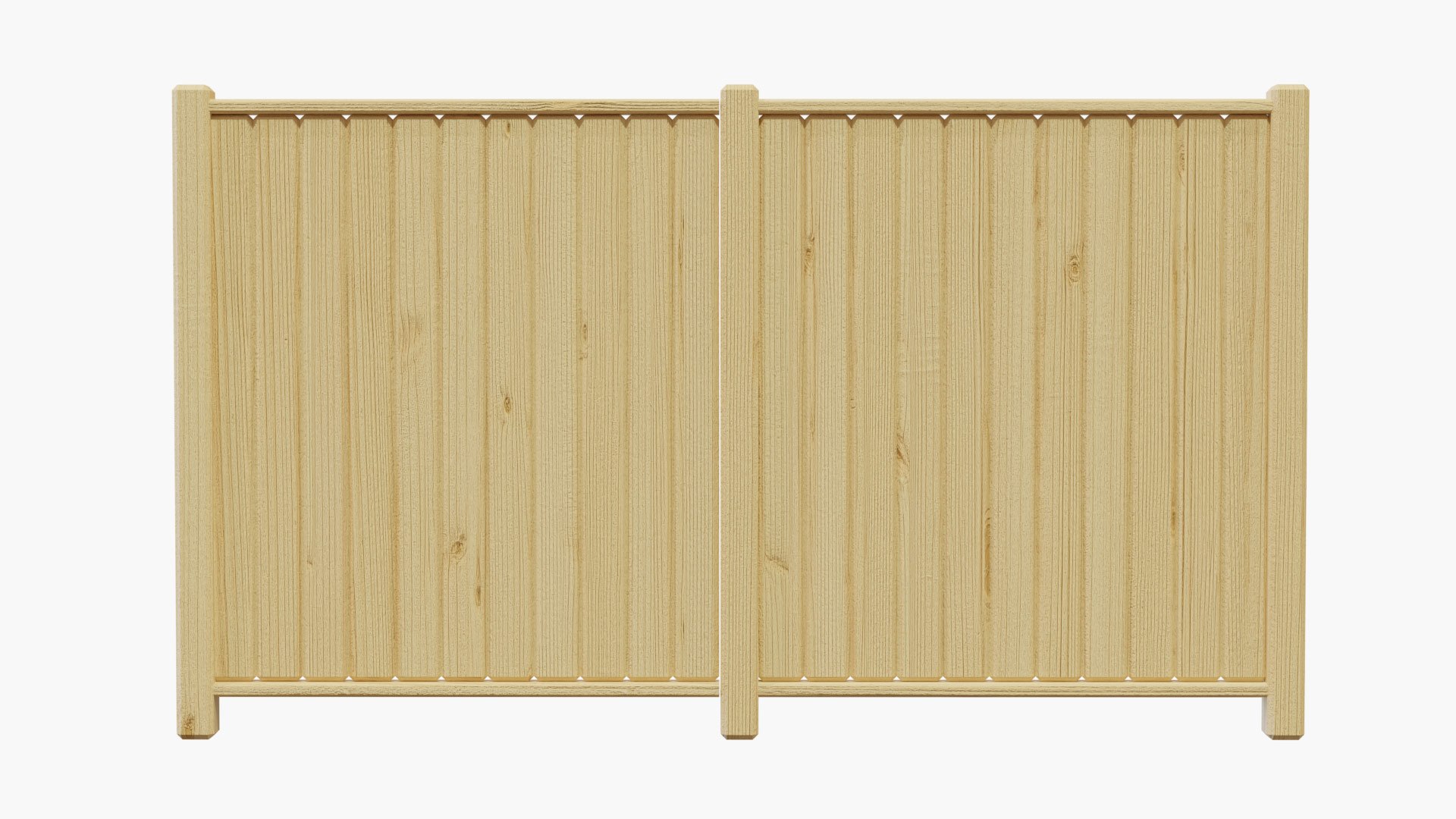 Wooden Fence 3D Model - TurboSquid 2203404