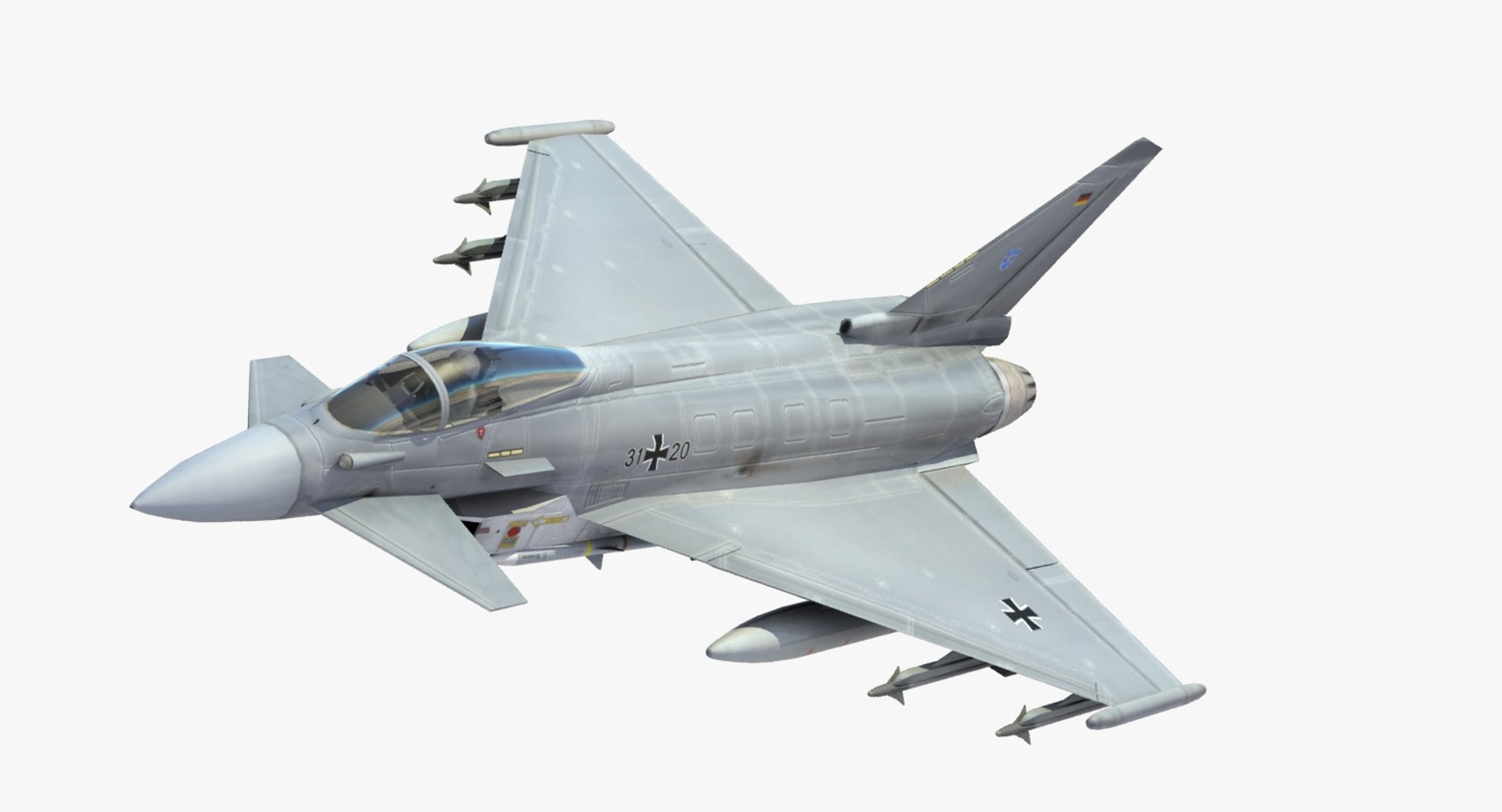 Typhoon Jet Fighter Luftwaffe 3d Max
