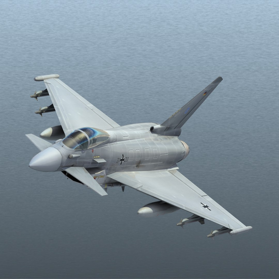 Typhoon Jet Fighter Luftwaffe 3d Max