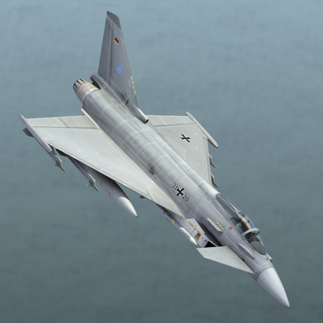 Typhoon Jet Fighter Luftwaffe 3d Max