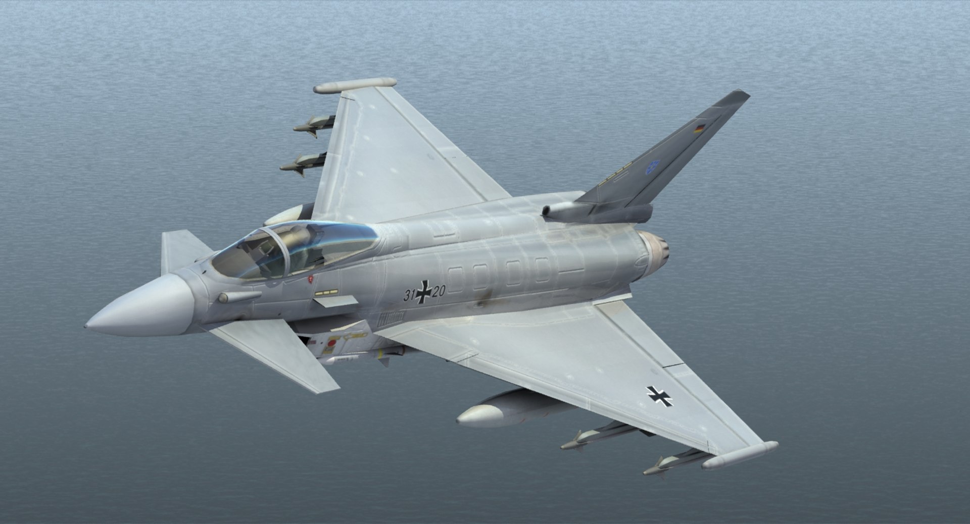 Typhoon Jet Fighter Luftwaffe 3d Max