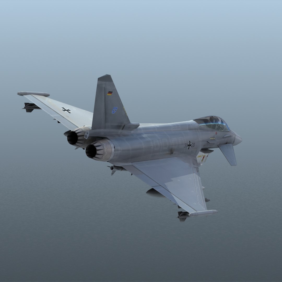 Typhoon Jet Fighter Luftwaffe 3d Max