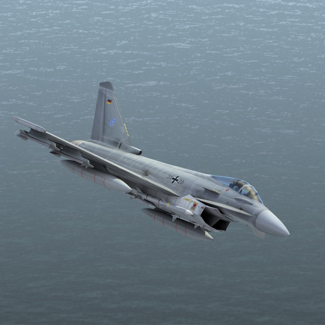 Typhoon Jet Fighter Luftwaffe 3d Max