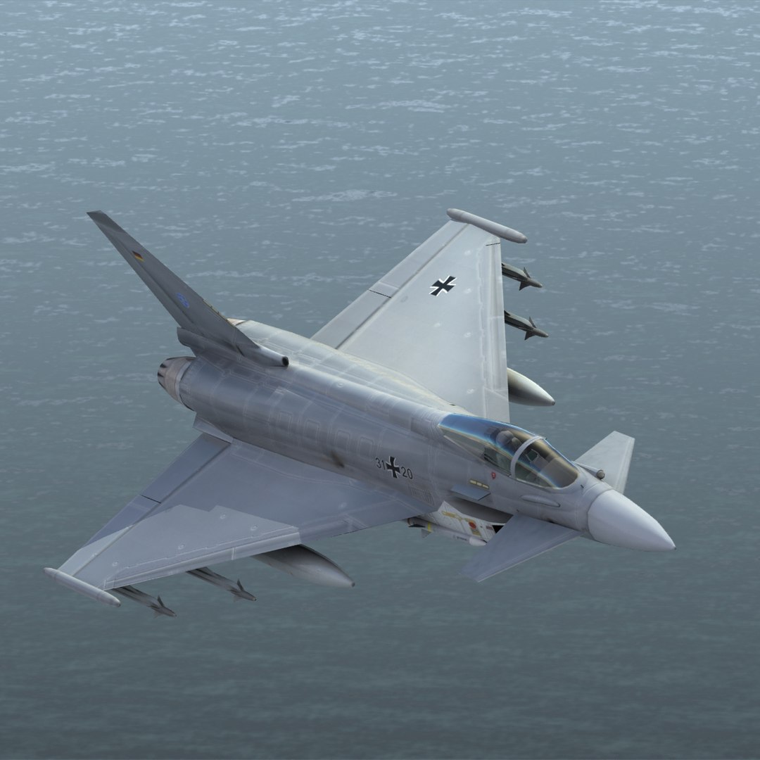 Typhoon Jet Fighter Luftwaffe 3d Max