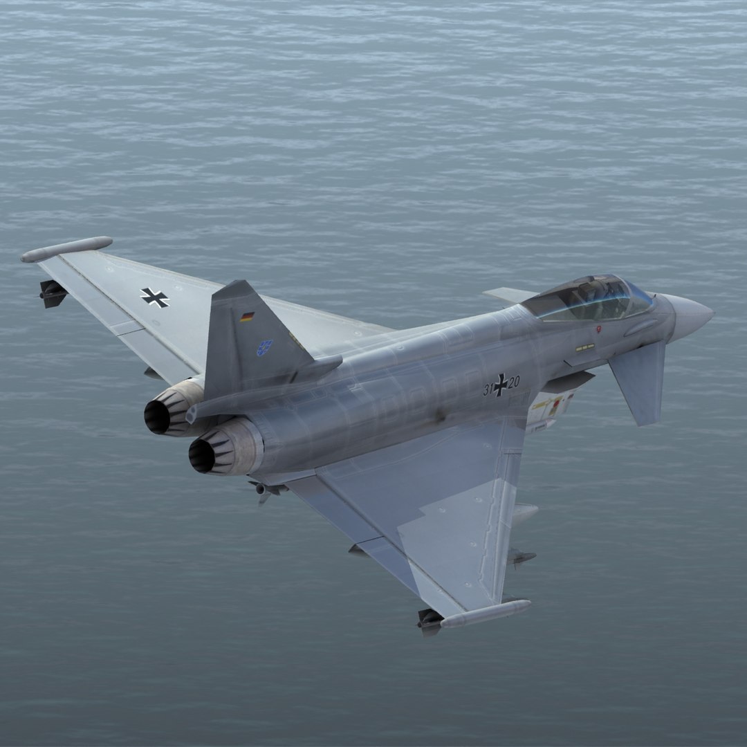 Typhoon Jet Fighter Luftwaffe 3d Max
