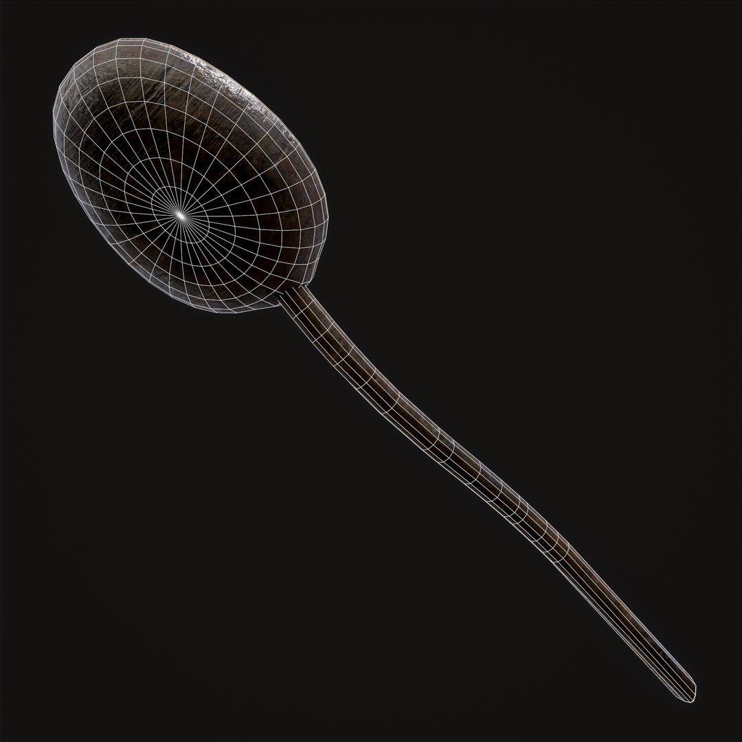 Rustic Wooden Cylinder Bucket And Spoon 3D Model - TurboSquid 1961797